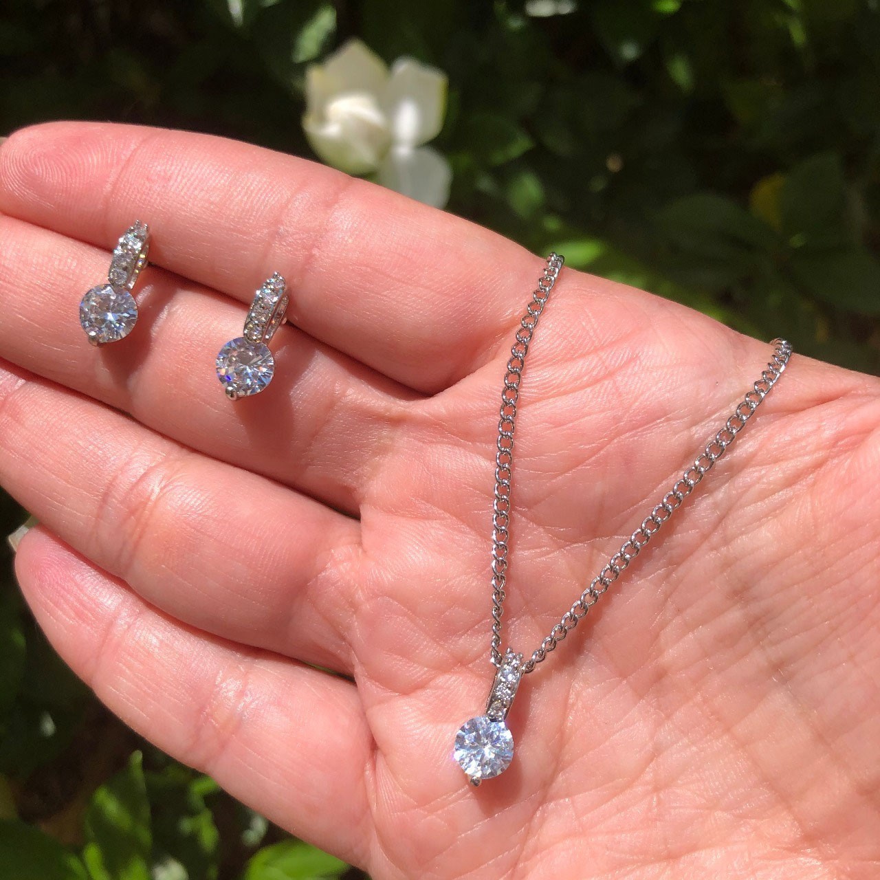 Conjunto com Zircônias Cristal Parise Joias