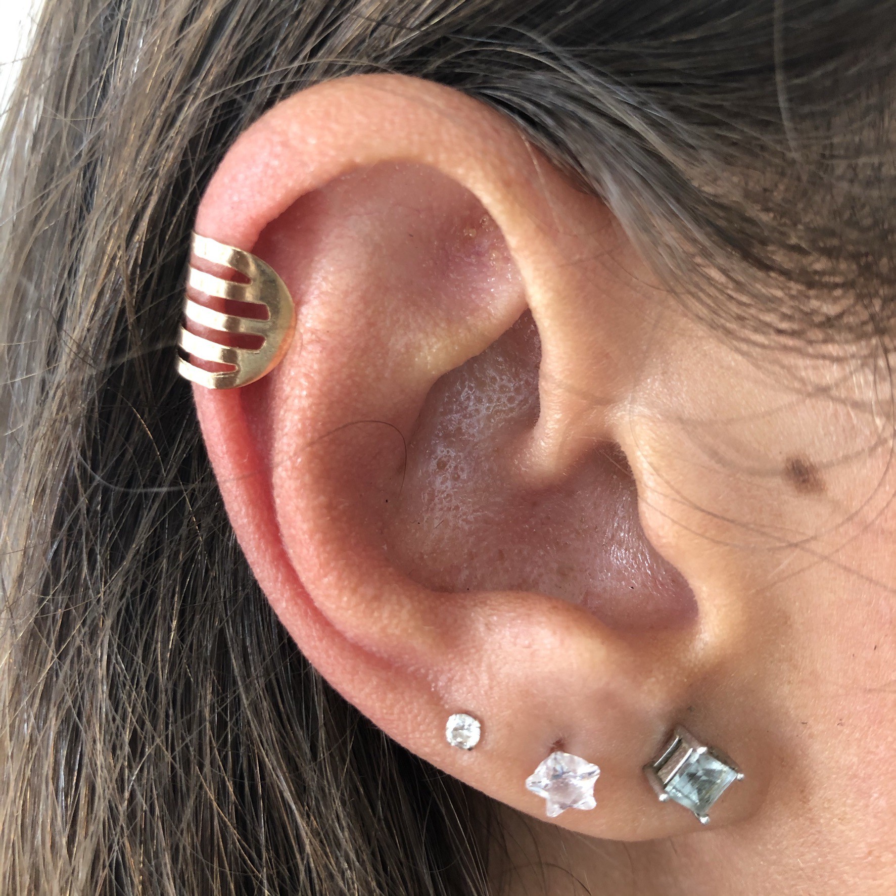 Piercing Falso Dourado Parise Joias